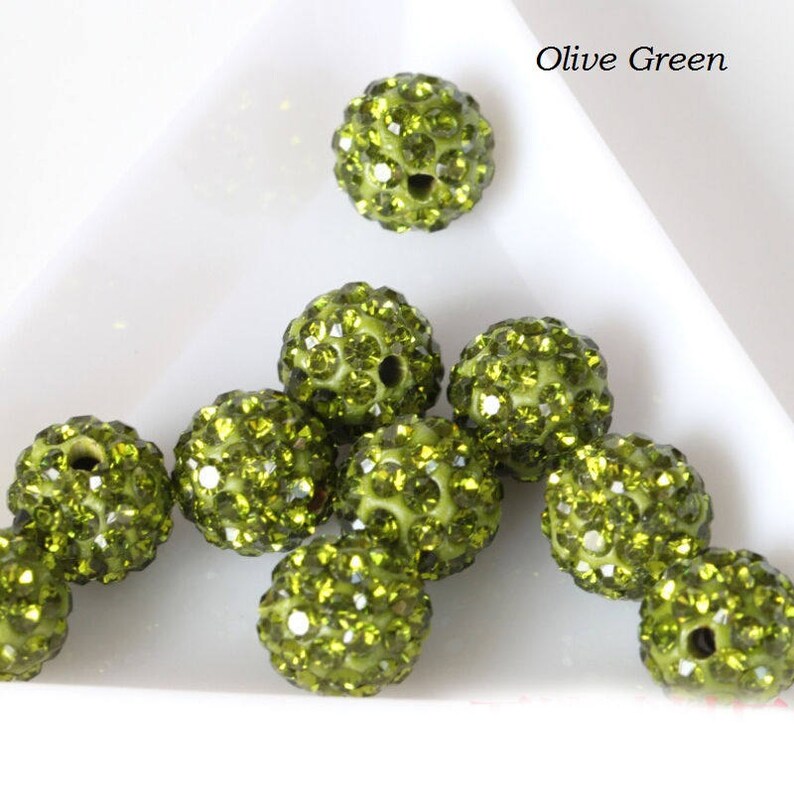 1pc/10pcs 10MM SHAMBALLA Pave Crystal Bead Czech Crystal - Etsy
