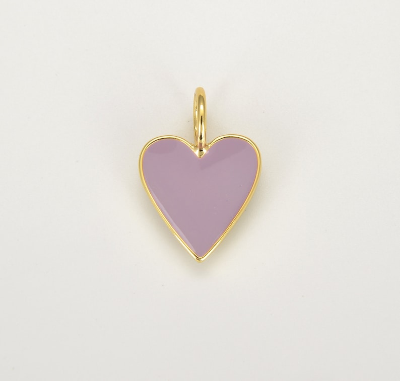 Dainty Neon Heart Charms Enamel Heart Pendant for Necklace - Etsy