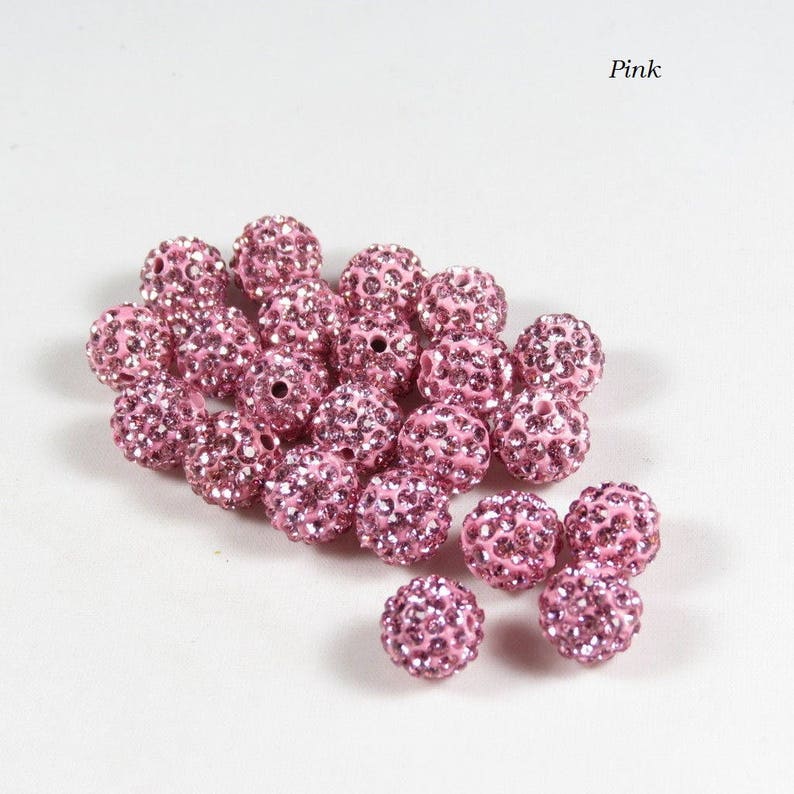 1pc/10pcs 10MM SHAMBALLA Pave Crystal Bead Czech Crystal | Etsy