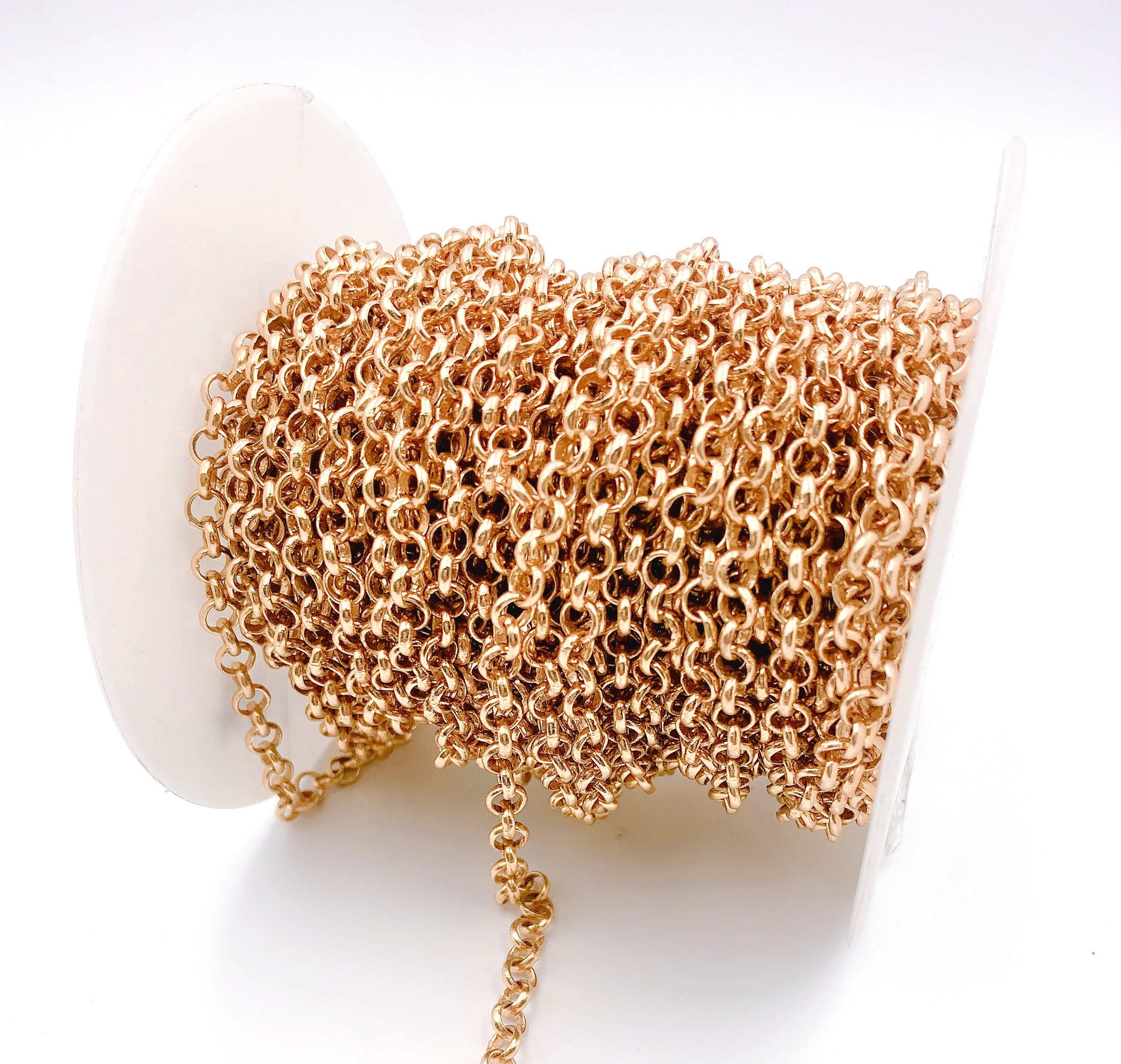 18K Gold Filled Rolo Cable Chain Gold Cable Rolo Chain by - Etsy