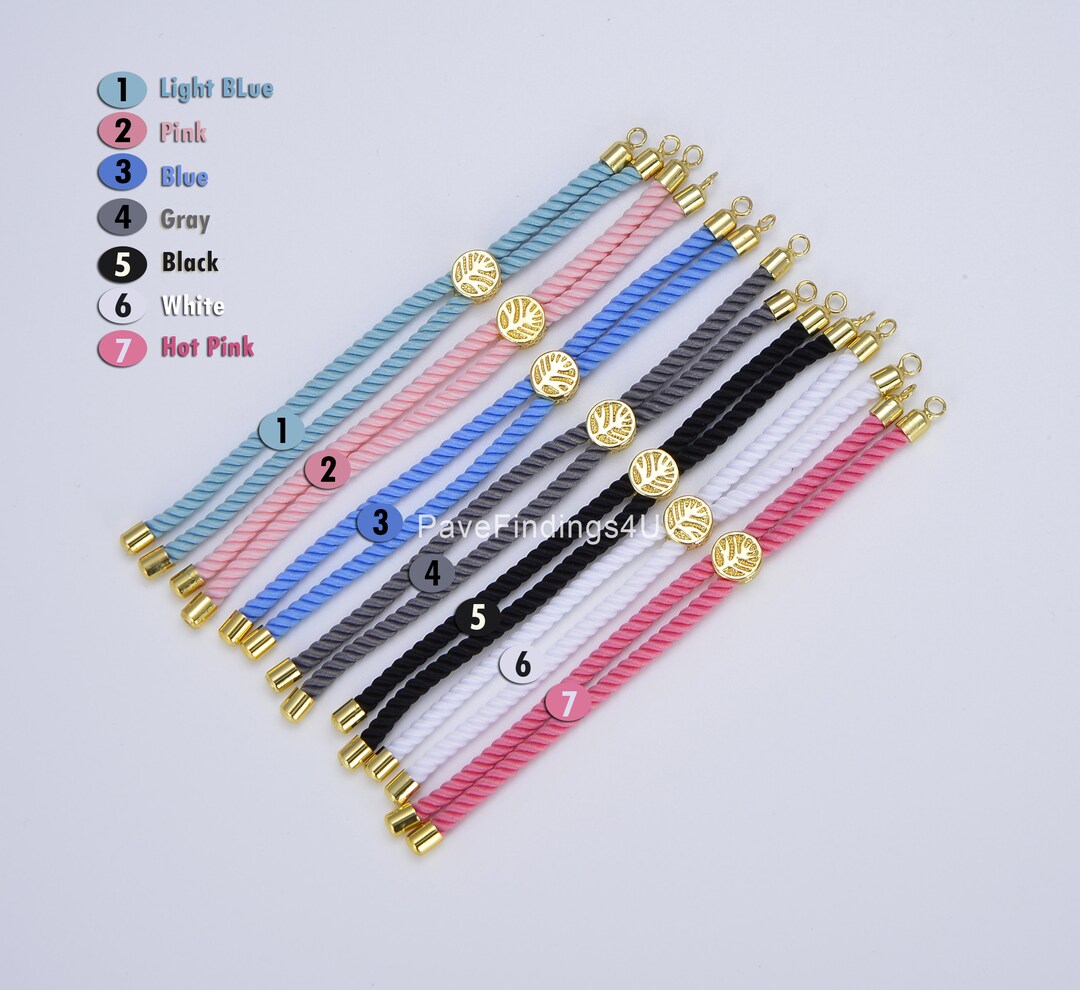 Semi Finished Adjustable Bracelet Cord With Slider Stopper Friendship ...