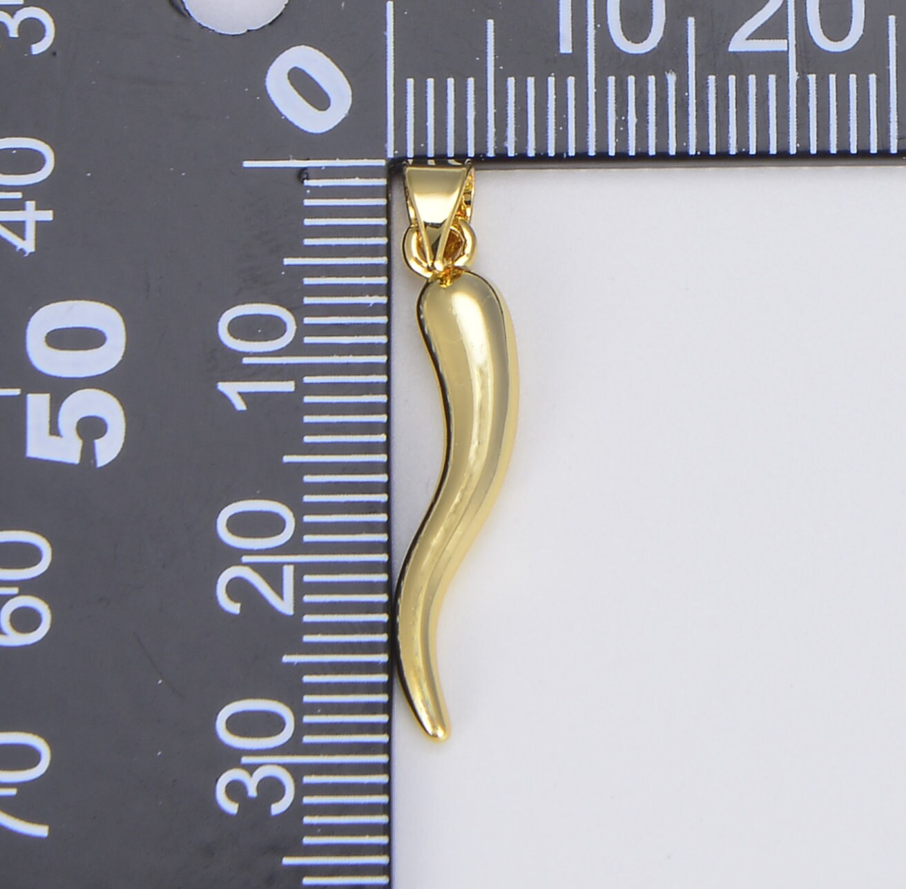 Italian Cornicello Horn Charm Good Luck Protection Amulet 18k Gold ...