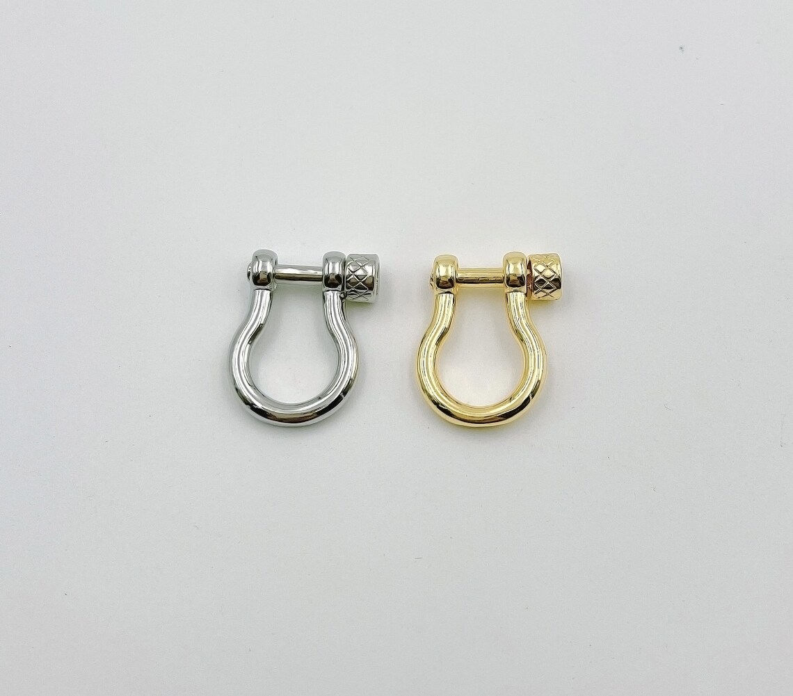 18K Gold Screw Clasp Lock, Anchor Shackle, Gold Bracelet Clasps, Anchor ...