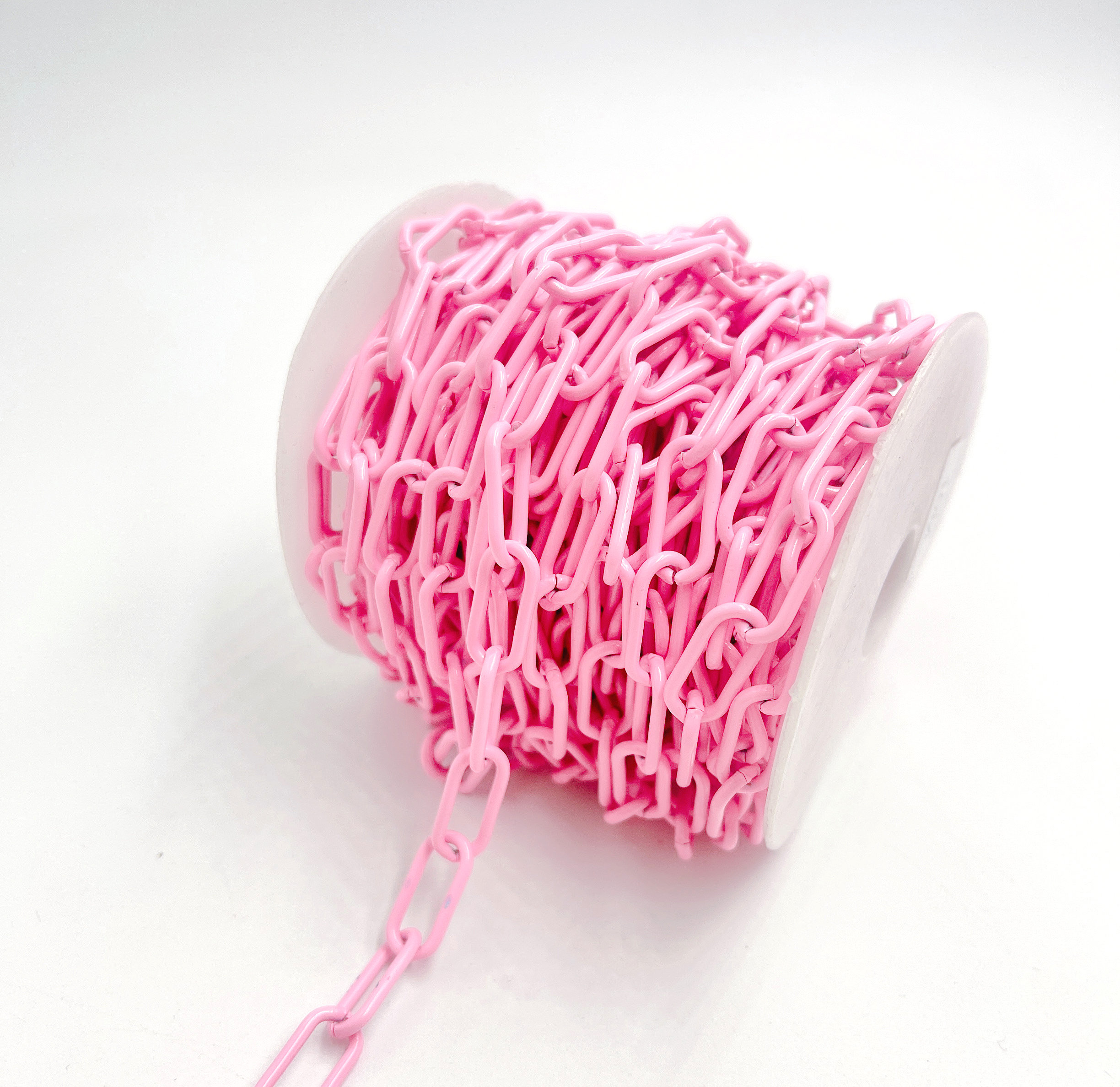 Enamel Paper Clip Cable Link Elongated Chain by Yard Summer - Etsy UK