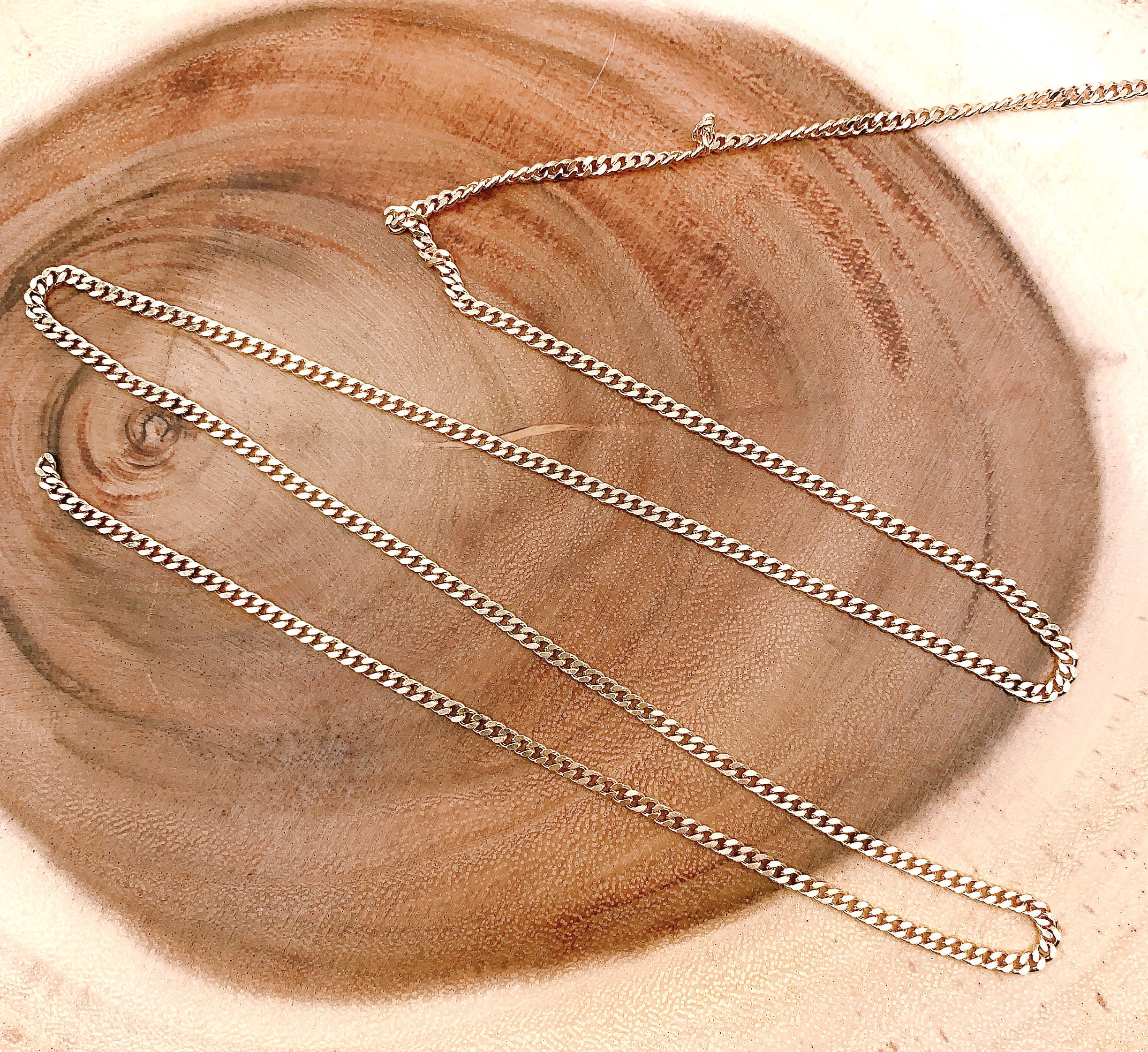 24K Gold Chunky Curb Chain by Yard Cuban Curb Chain by Foot - Etsy