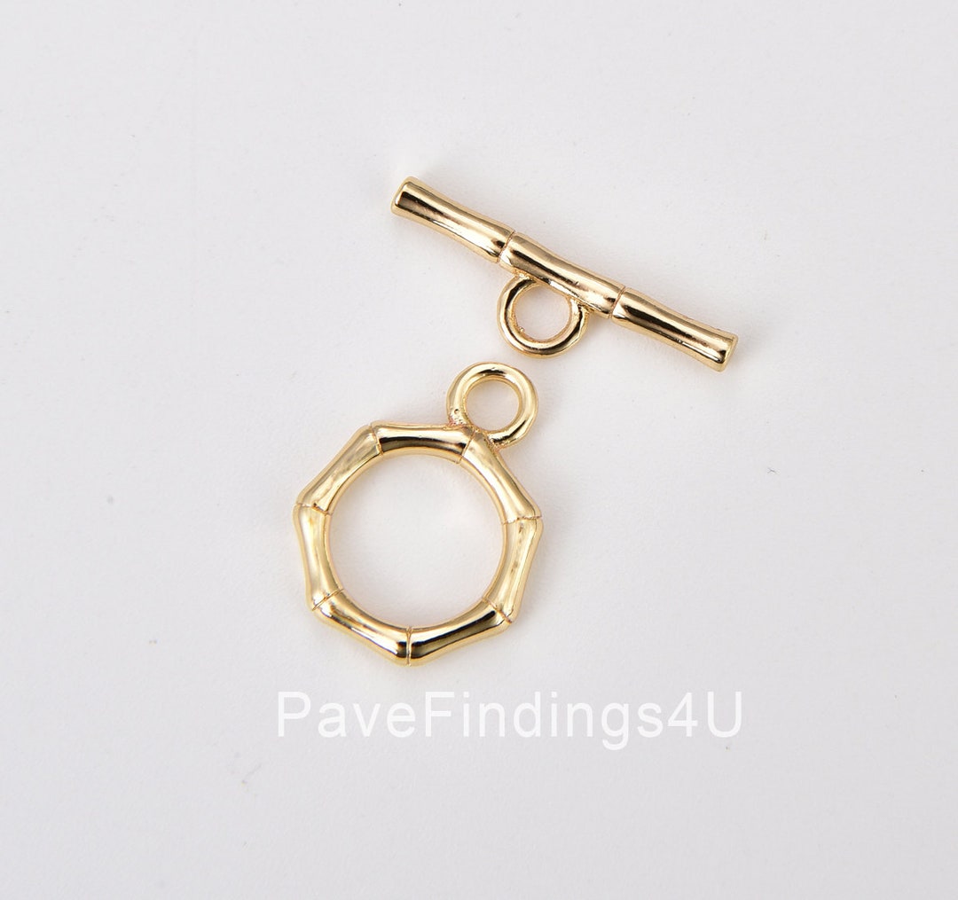 Dainty Heptagon Toggle Clasp, Gold Filled OT Clasp Fancy Design OT ...
