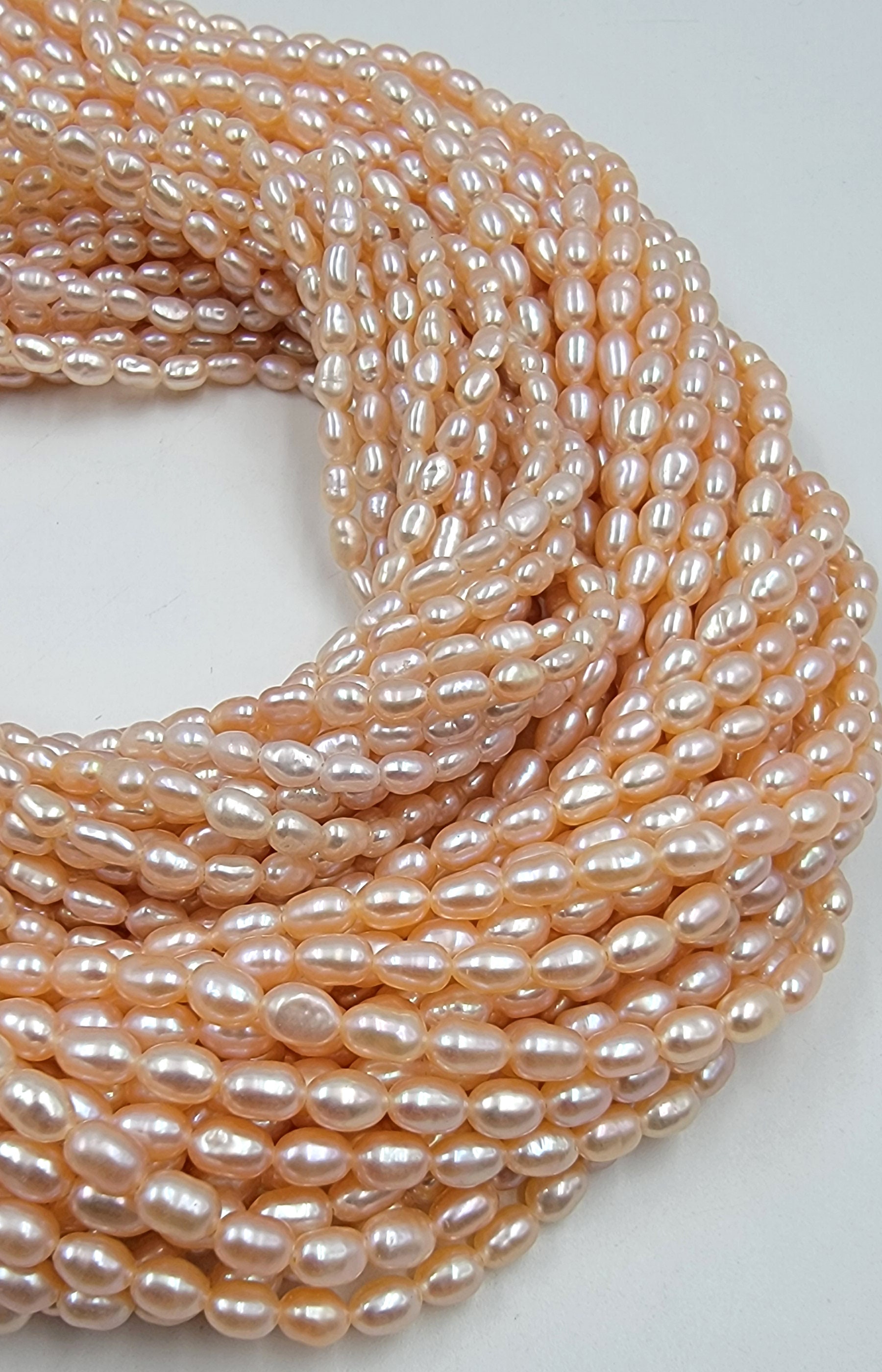 AAA Natural Freshwater Pearl Beads, 2mm, 3mm, 4mm, Rice Shape Beads ...
