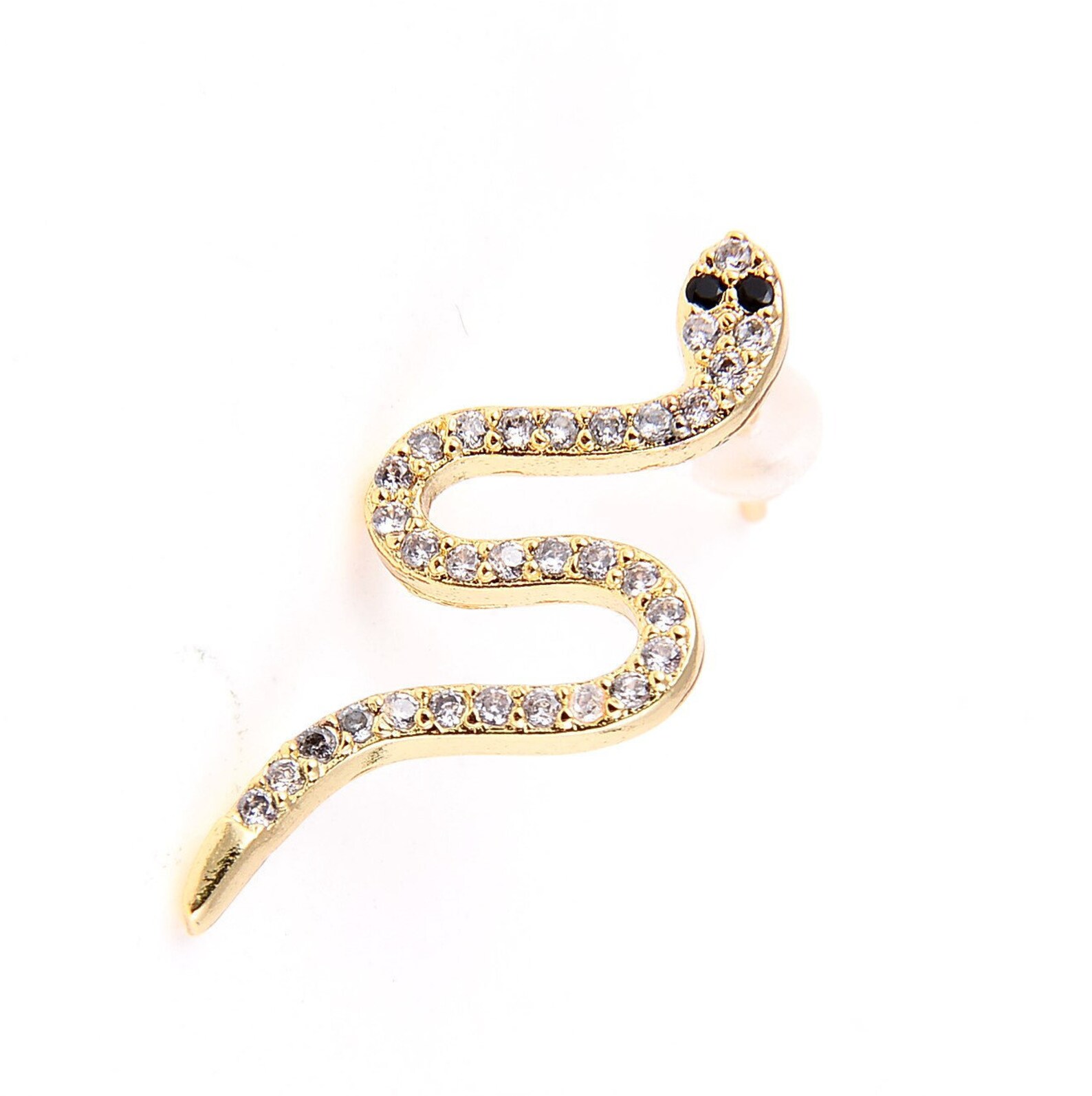 18K Gold Dangle Snake Earrings Snake Stud Earrings Gold - Etsy