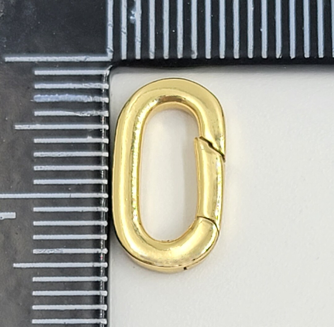 Spring Gate Clasp, Gold Filled Gate Clasp, Interlocking Oval Lock Clasp ...