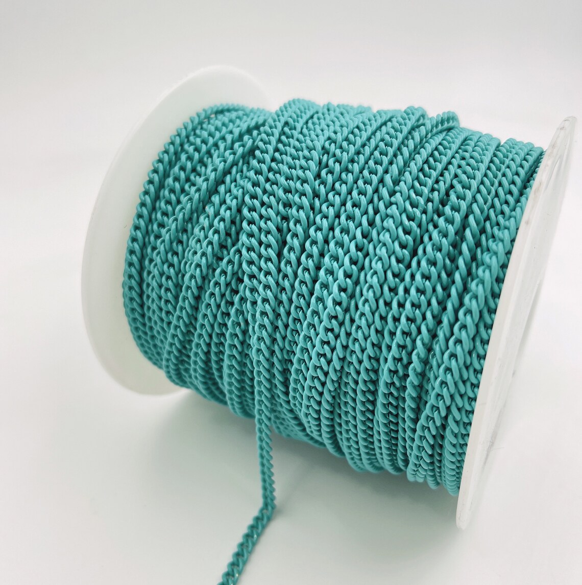 Neon Enamel Curb Chain by Yard Colorful Enamel 4mm Cuban Curb - Etsy