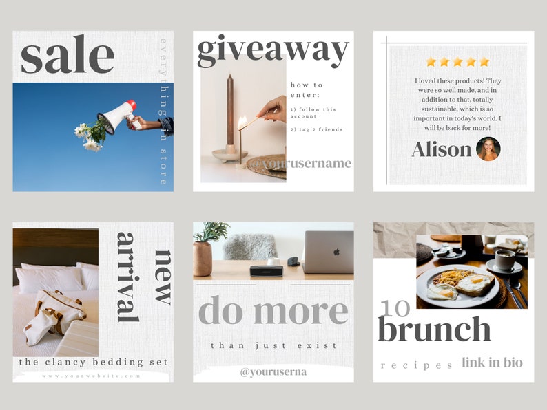 Instagram Templates to Edit in Canva 51 Templates - Etsy