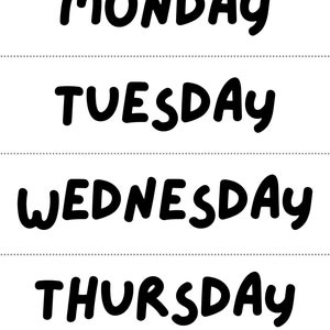 EDITABLE Neutral Month, Day, Number Cards for Routine, Chore, Preschool ...