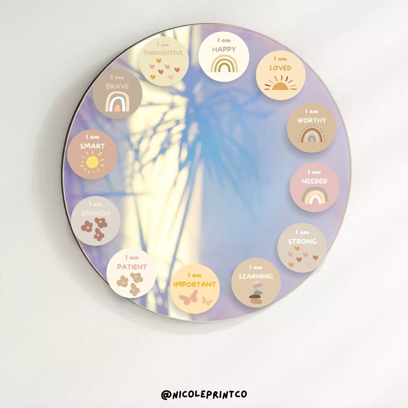 EDITABLE 16 Neutral Boho Affirmation Cards for Kids Toddlers Printable ...