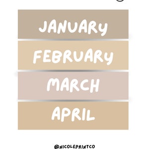 EDITABLE Neutral Month, Day, Number Cards for Routine, Chore, Preschool ...