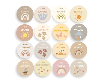 EDITABLE 16 Pastel Affirmation Cards for Kids Toddlers Printable ...