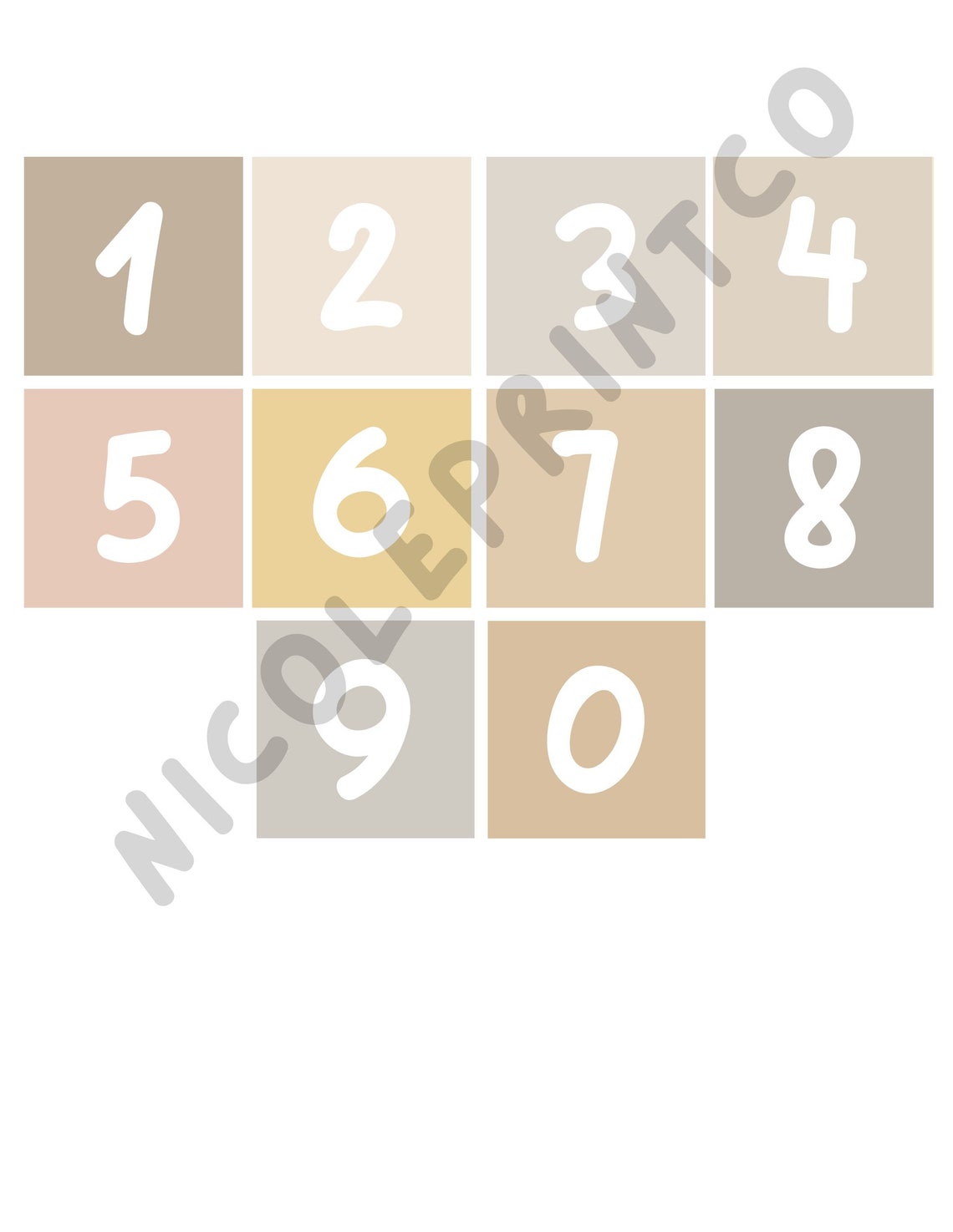 EDITABLE Neutral Month, Day, Number Cards for Routine, Chore, Preschool ...