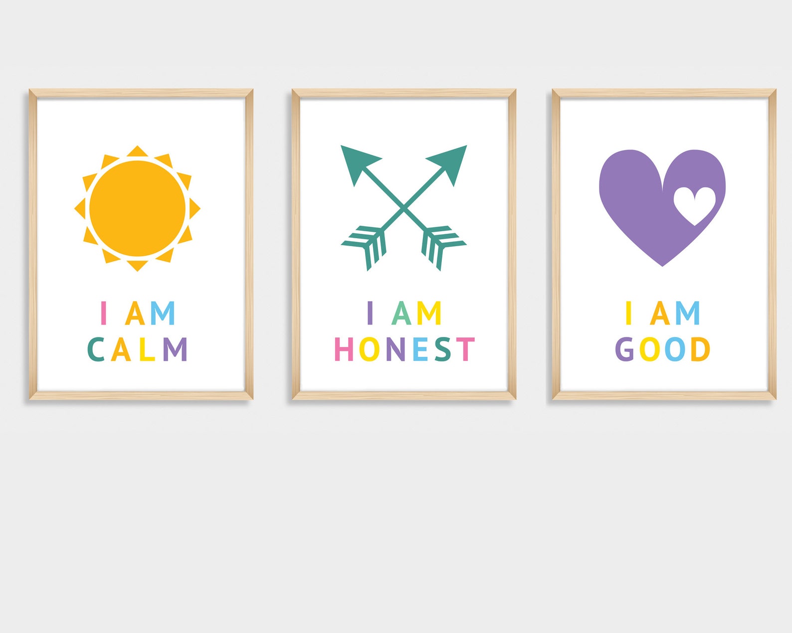 Affirmation Wall Art Set of 9 Children Posters Kids - Etsy