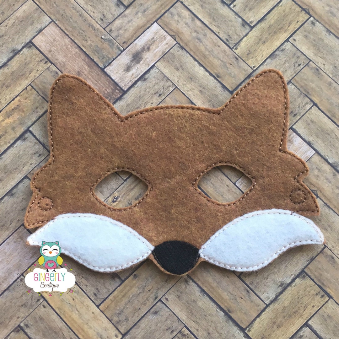 Fox Mask, Kids Dress up Mask, Fox Costume Mask, Wool Blend Mask, Felt ...