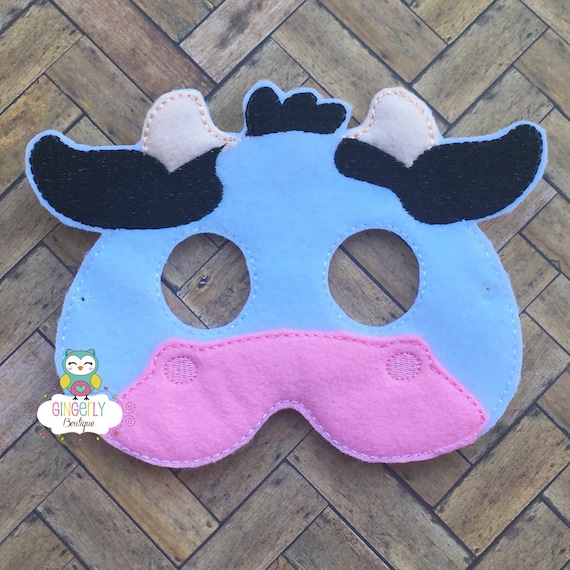 Cow Mask Kids Dress up Mask Cow Costume Mask Wool Blend | Etsy