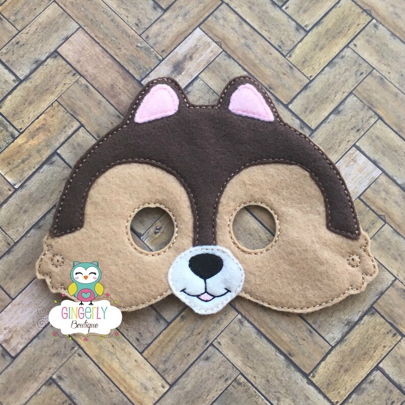 Chipmunk Mask Kids Dress Up Mask Chipmunk Costume Mask Wool | Etsy