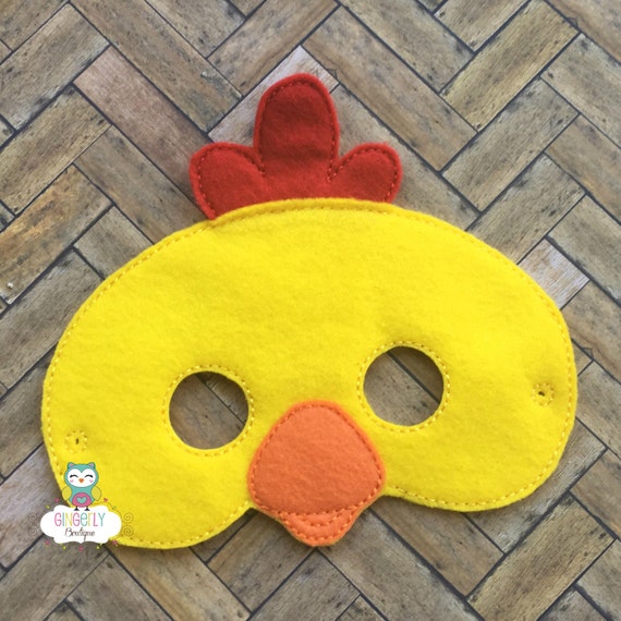 Chicken Mask Kids Dress up Mask Chicken Costume Mask Wool | Etsy UK