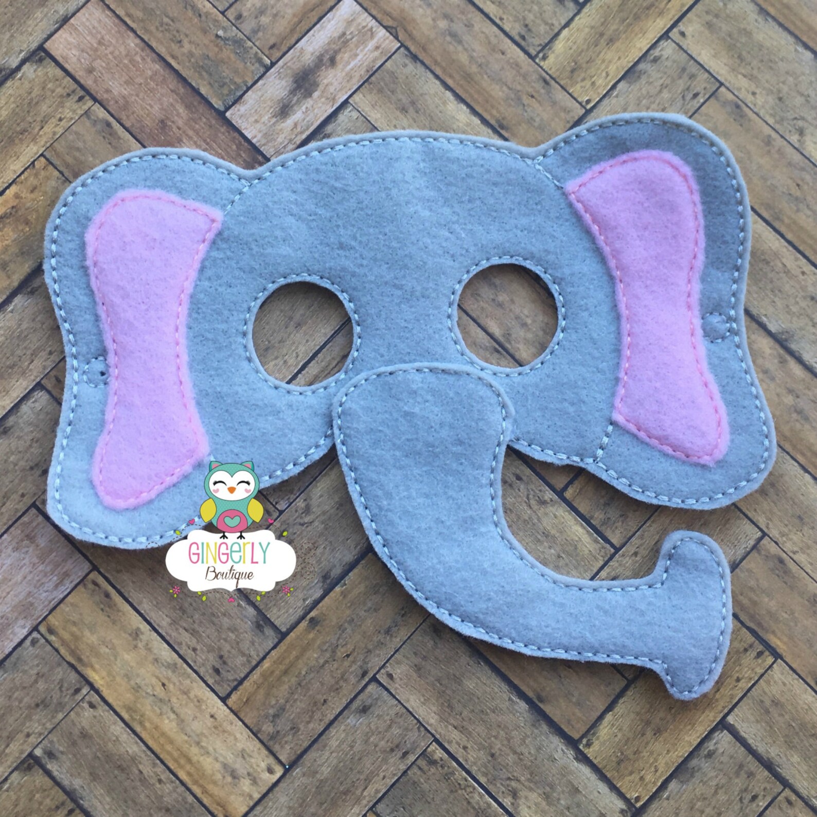 Elephant Mask, Kids Dress up Mask, Elephant Costume Mask, Wool Blend ...