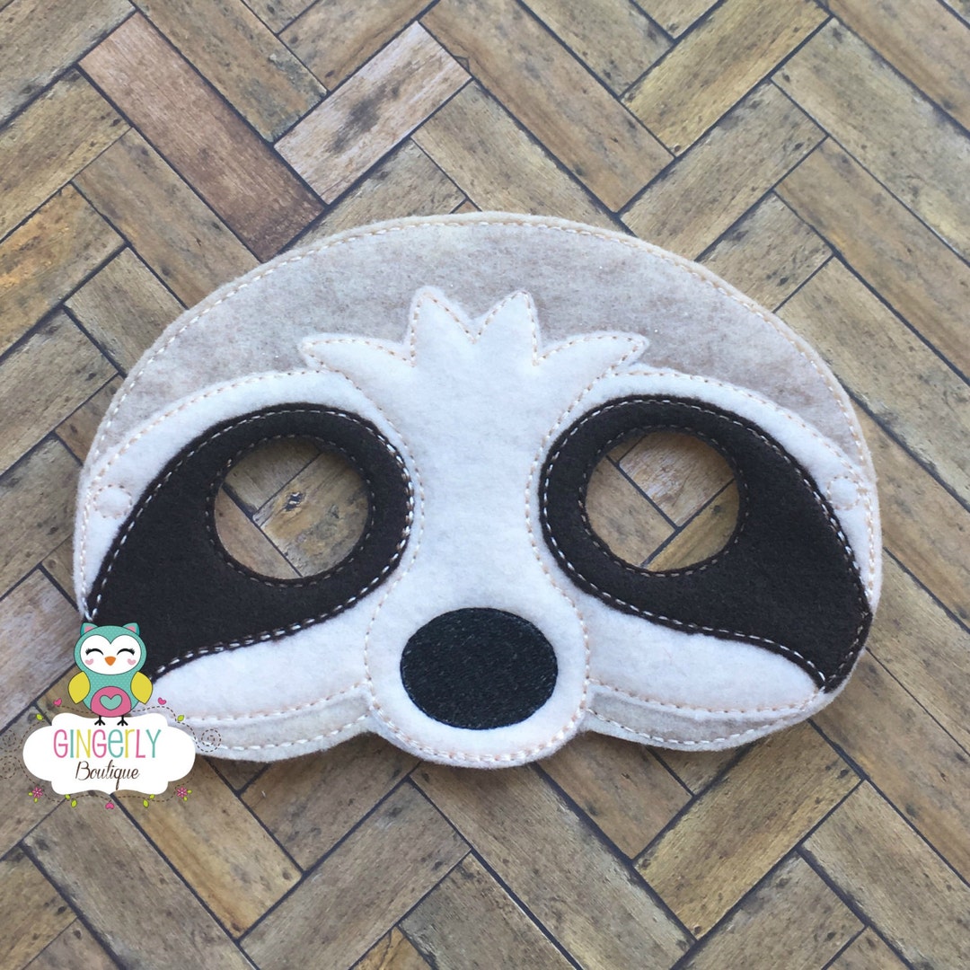 Sloth Mask, Kids Dress up Mask, Sloth Costume Mask, Wool Blend Mask ...