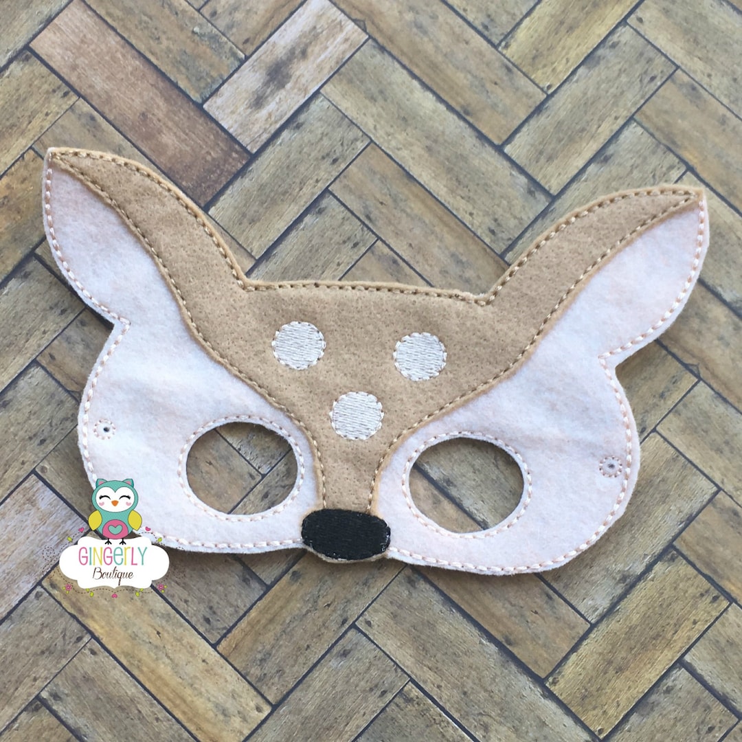 Deer Mask, Kids Dress up Mask, Deer Costume Mask, Wool Blend Mask, Felt ...