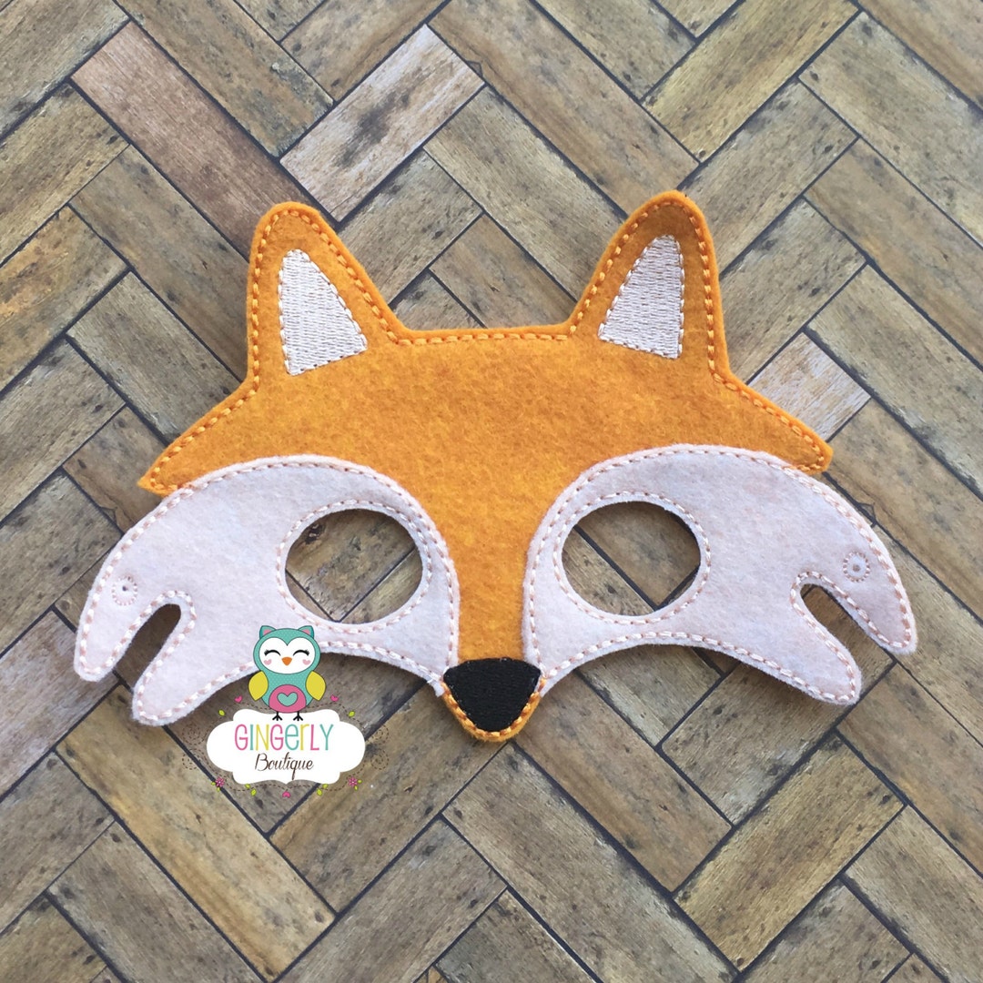 Fox Mask, Kids Dress up Mask, Fox Costume Mask, Wool Blend Mask, Felt ...