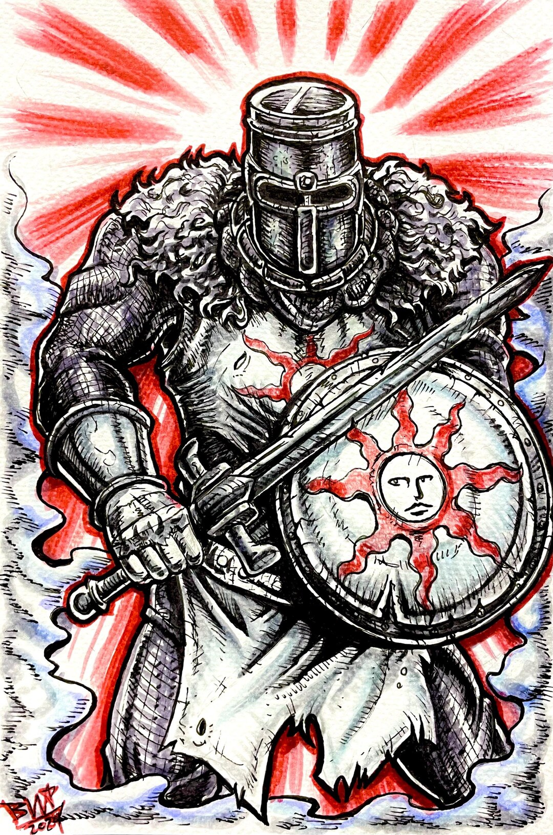 Praise the Sun - 6 X 9 Original Doodle - Etsy
