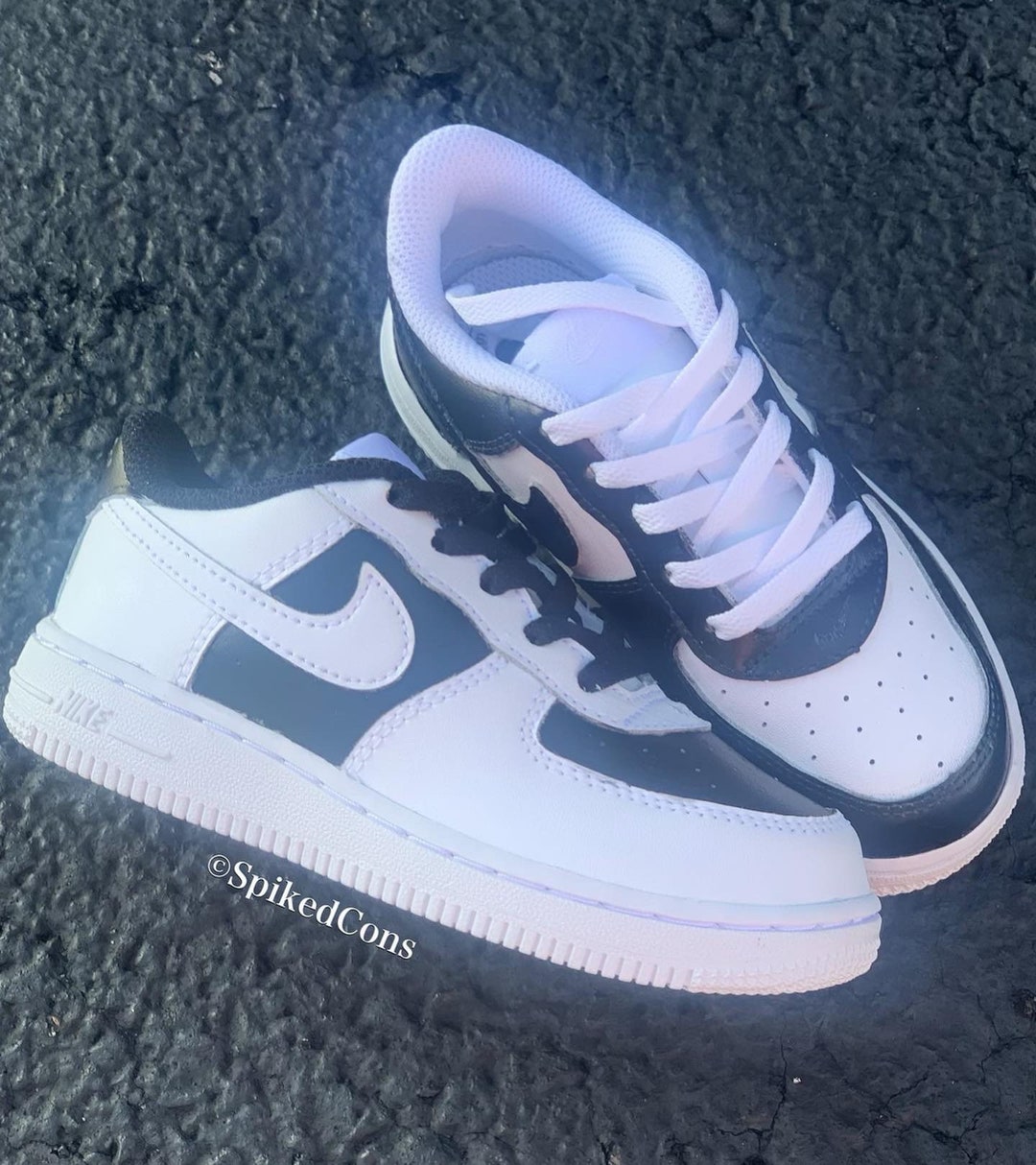Custom “reverse AF1 Black & White” (AF1)-- Flip Flop -check Sizing ...