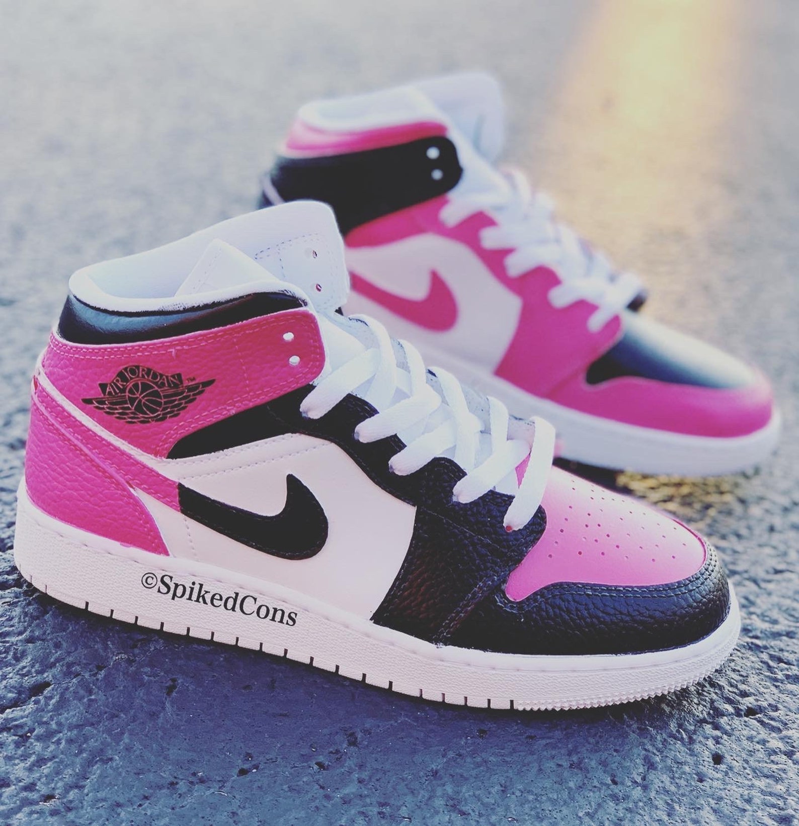Custom Black Pink & White J1 - Etsy