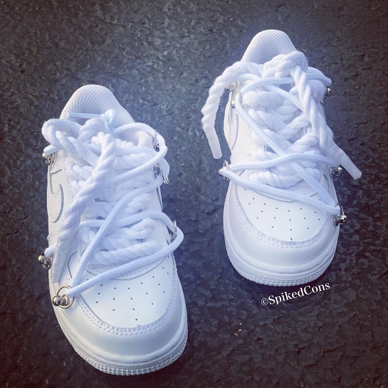Custom All White AF1 Rope Laces men/women - Etsy