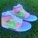Custom “pastel J 1s-pink Purple Blue Green Yellowcheck Sizing Before ...