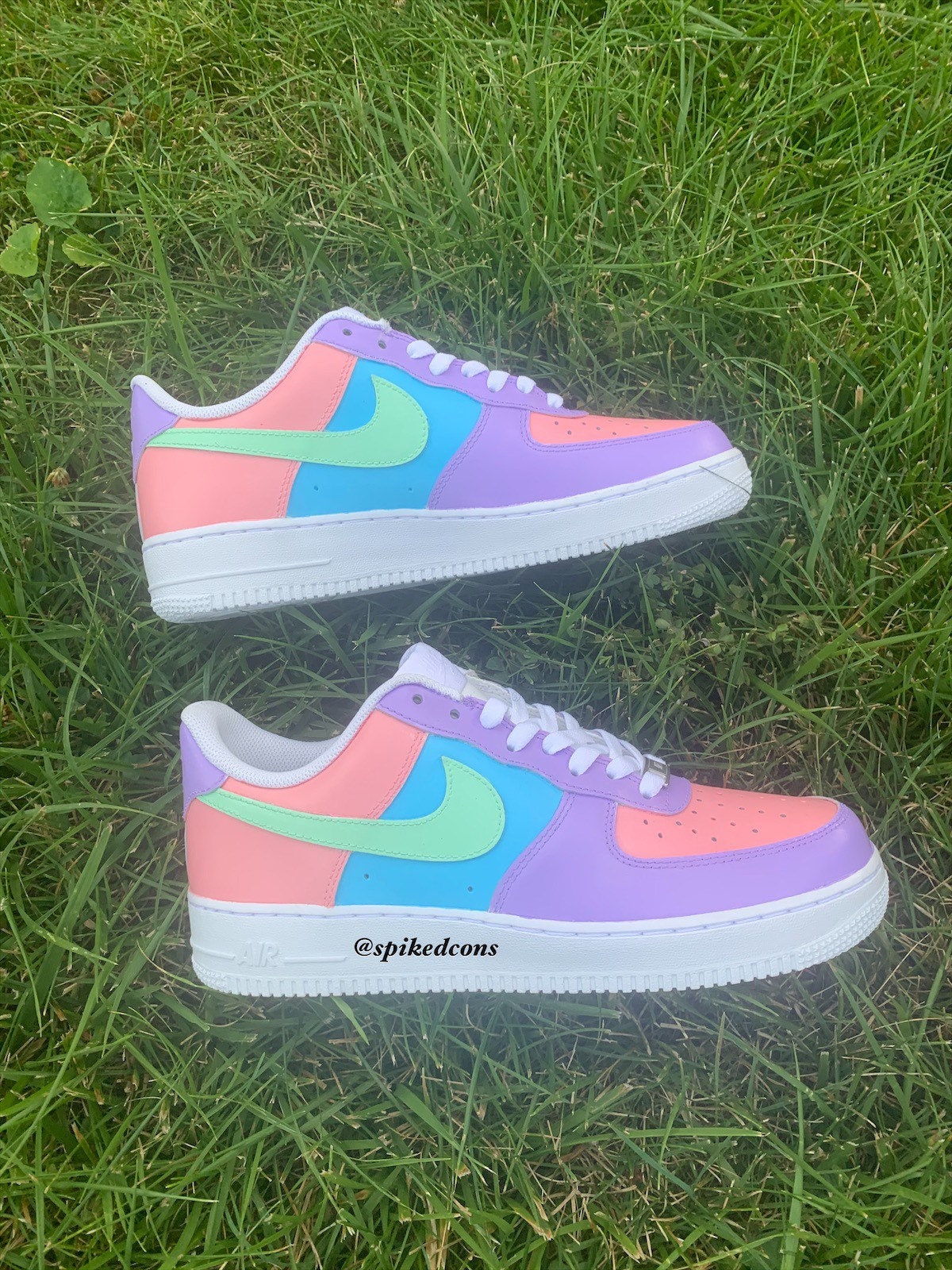 Custom pastel Air Force AF1 Lows Check Sizing Before | Etsy