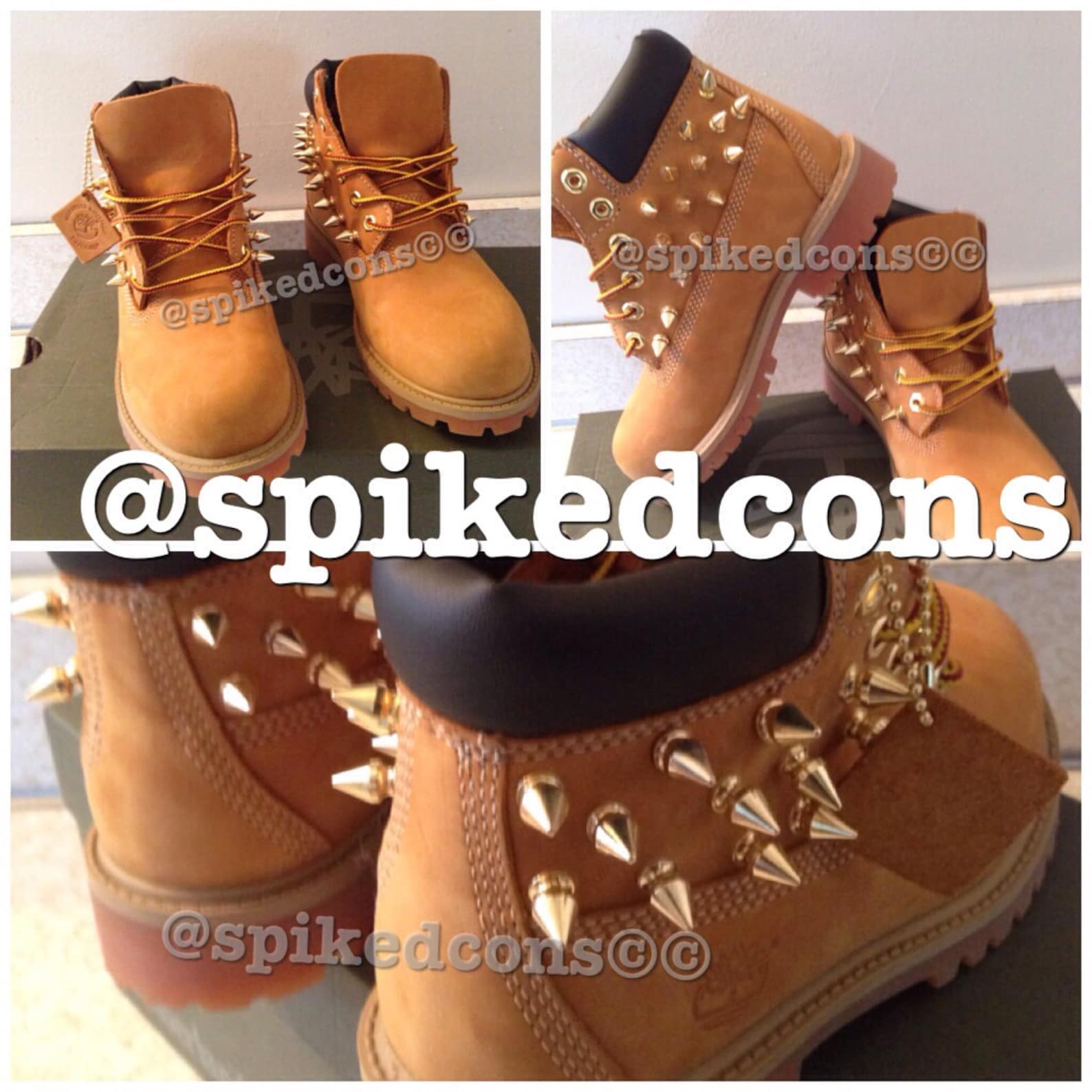 Original Premium Black or Wheat Timberlands "only Spikes" All Sizes ...