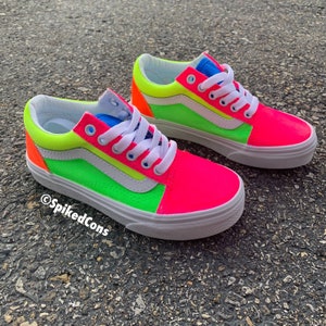 Custom Kids Vans Preschool Youth Old Skool Neon Unicorn Fruity Pebbles ...