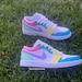 Custom Color Block spring J1s pink Yellow Green Blue Pink check Sizing ...