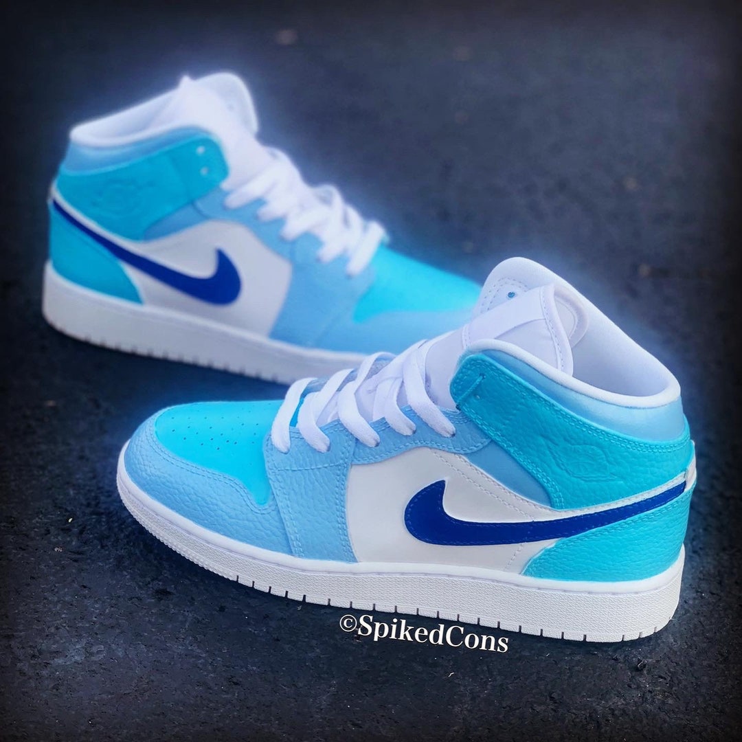 Custom “triple Blues” 1s-(3 Shades of Blue)-check Sizing Before ...