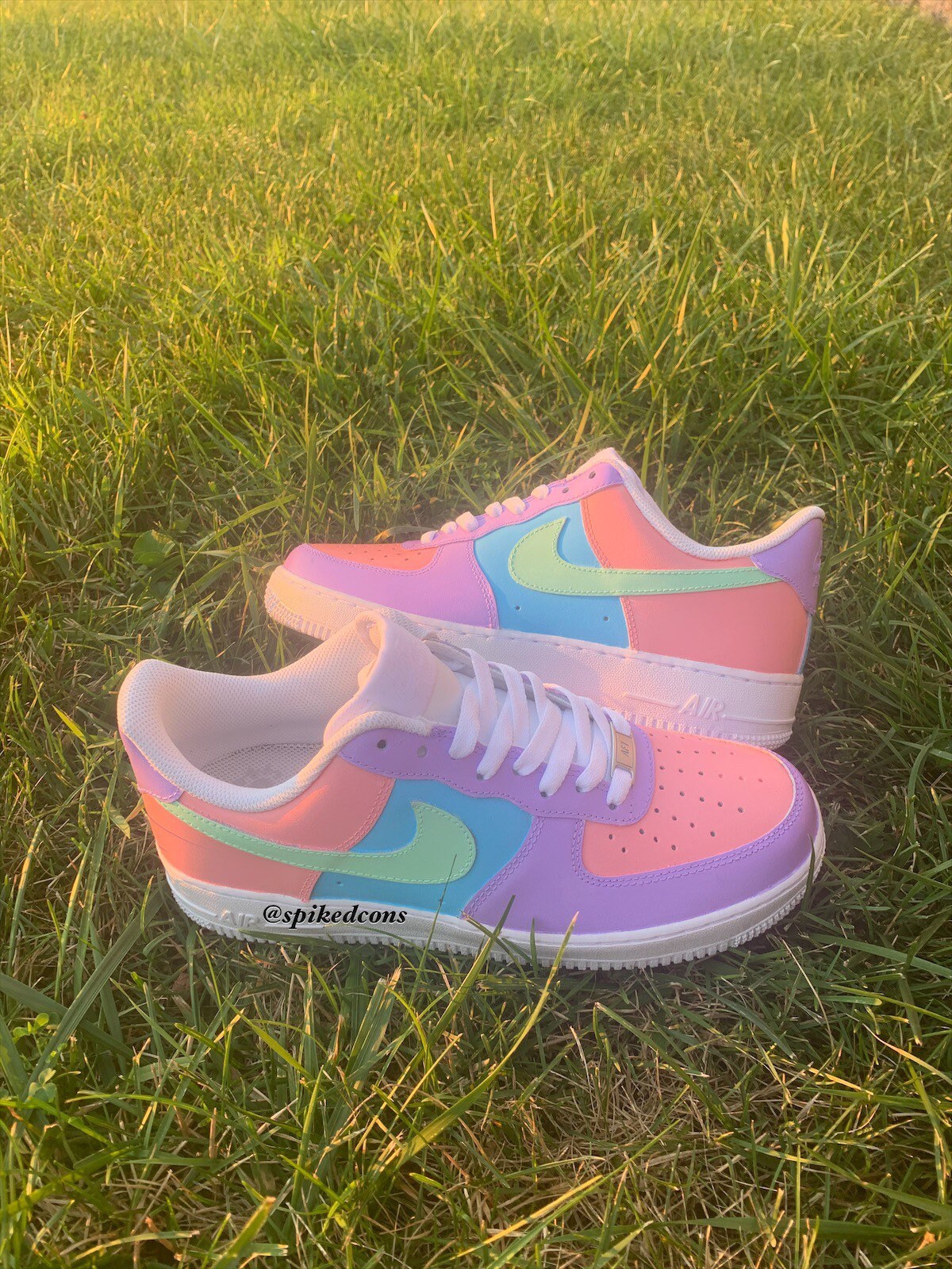 Custom pastel Air Force AF1 Lows Check Sizing Before | Etsy