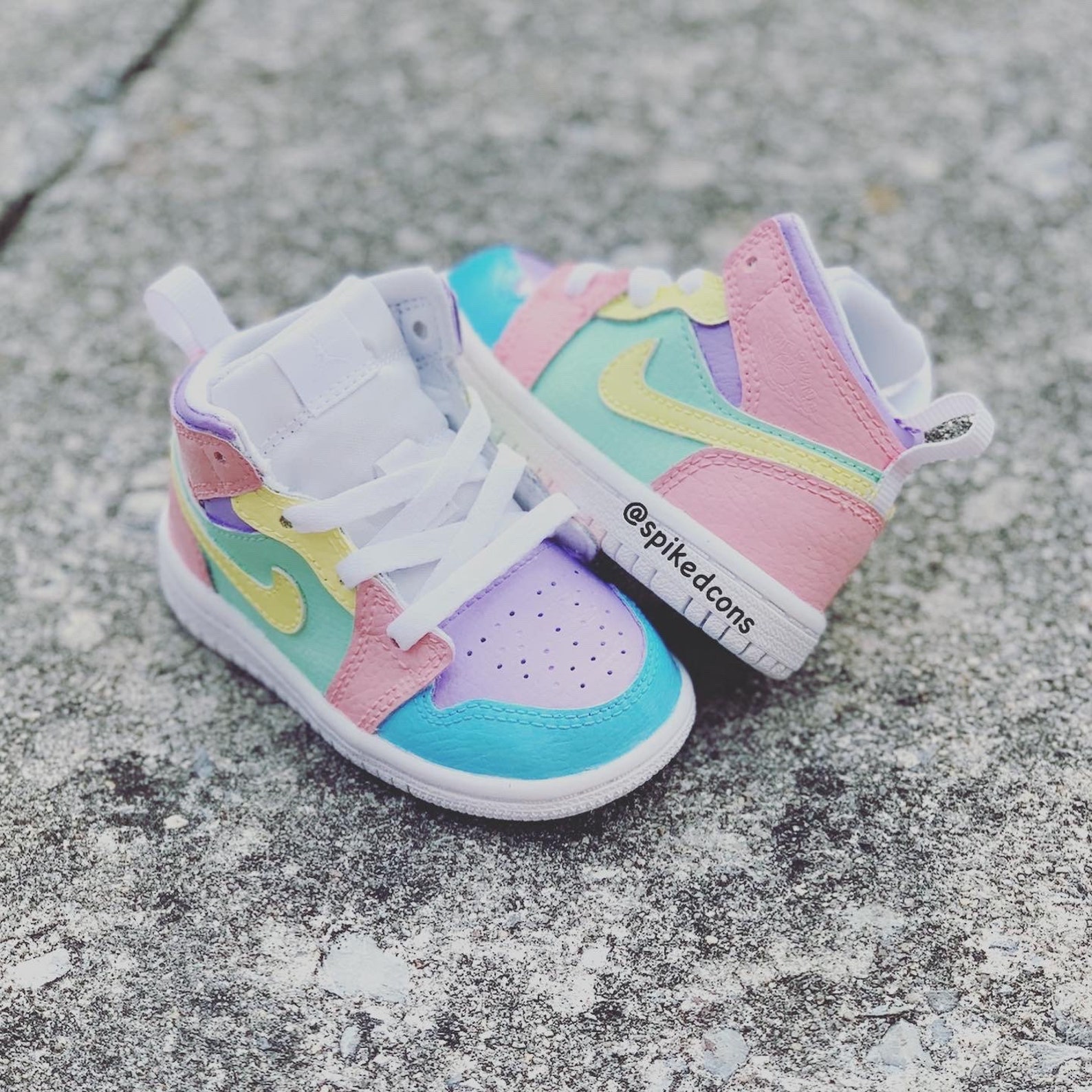Custom pastel J 1s-pink Purple Blue Green Yellowcheck Sizing - Etsy