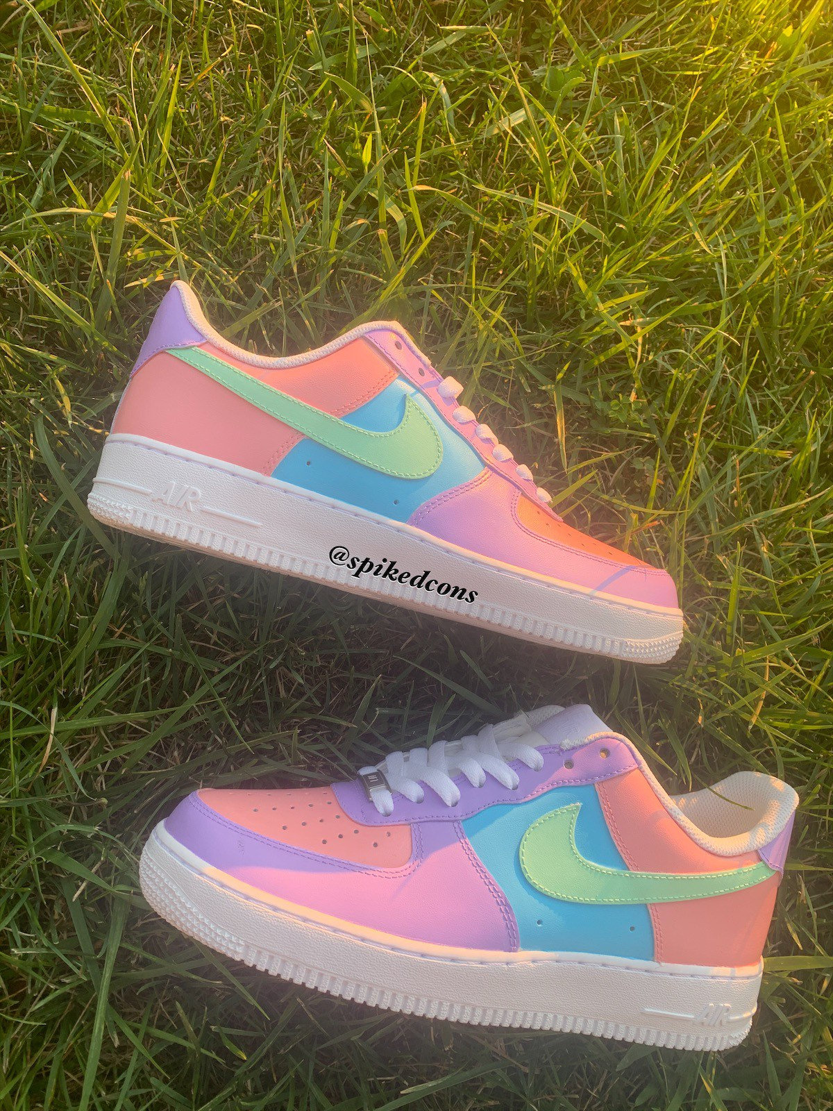 Custom pastel Air Force AF1 Lows Check Sizing Before | Etsy