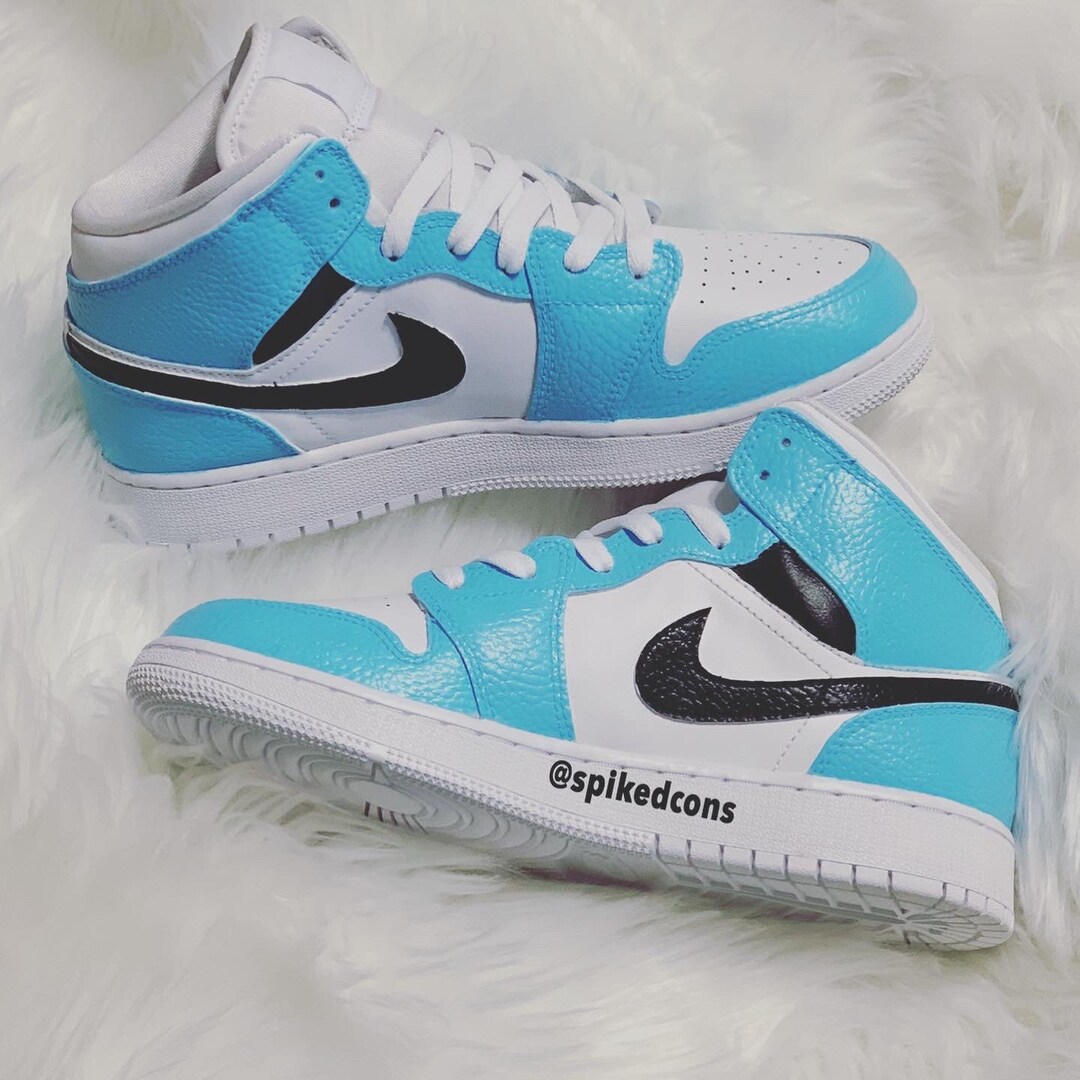 Custom Blue/black J 1 Mid (other Colors Available) Check Sizing Before ...