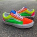 Custom Vans "neon Lights" -big Kids/adults Men Women Pink Orange Yellow ...