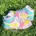 Custom Color Block spring J1s pink Yellow Green Blue Pink check Sizing ...