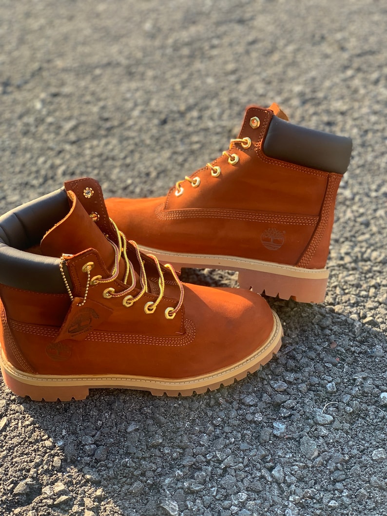 Custom Rust Colored Timberlands (put Size in Notes When Ordering ...