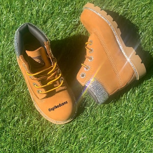 Custom Bling Timberlands -toddler Preschool.. Kids Wheat Boots - Etsy