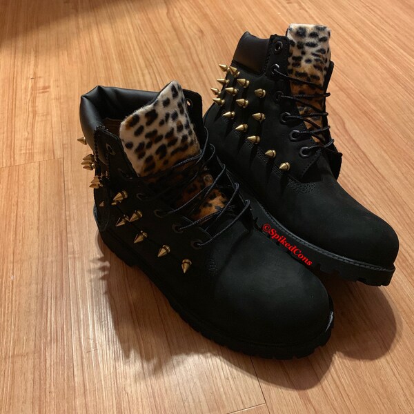 Spiked Timberlands - Etsy
