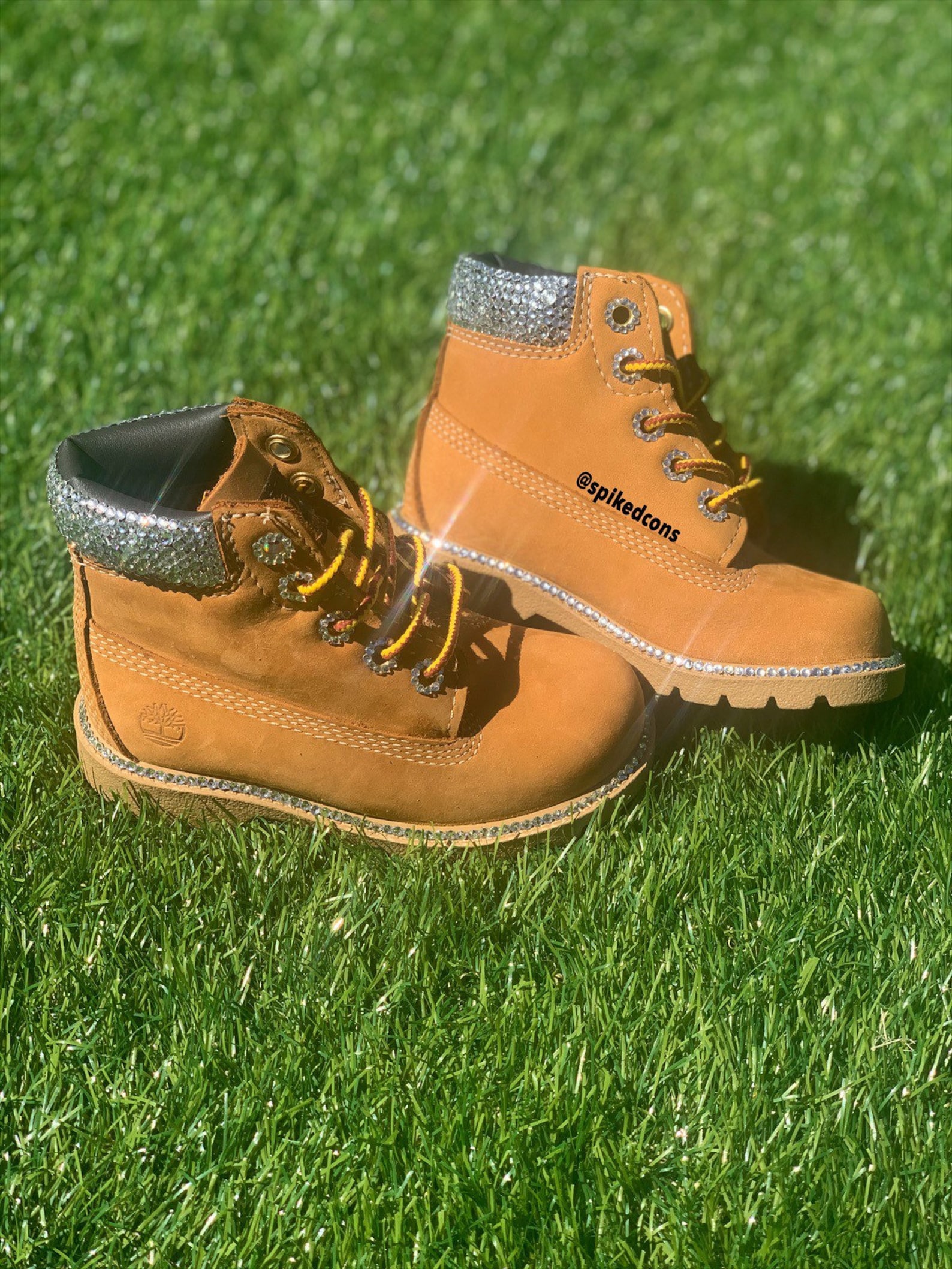 Custom Bling Timberlands -toddler Preschool.. Kids Wheat Boots - Etsy