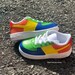 Custom Color Block “spring ” J1s- “pink Yellow Green Blue Pink —check ...